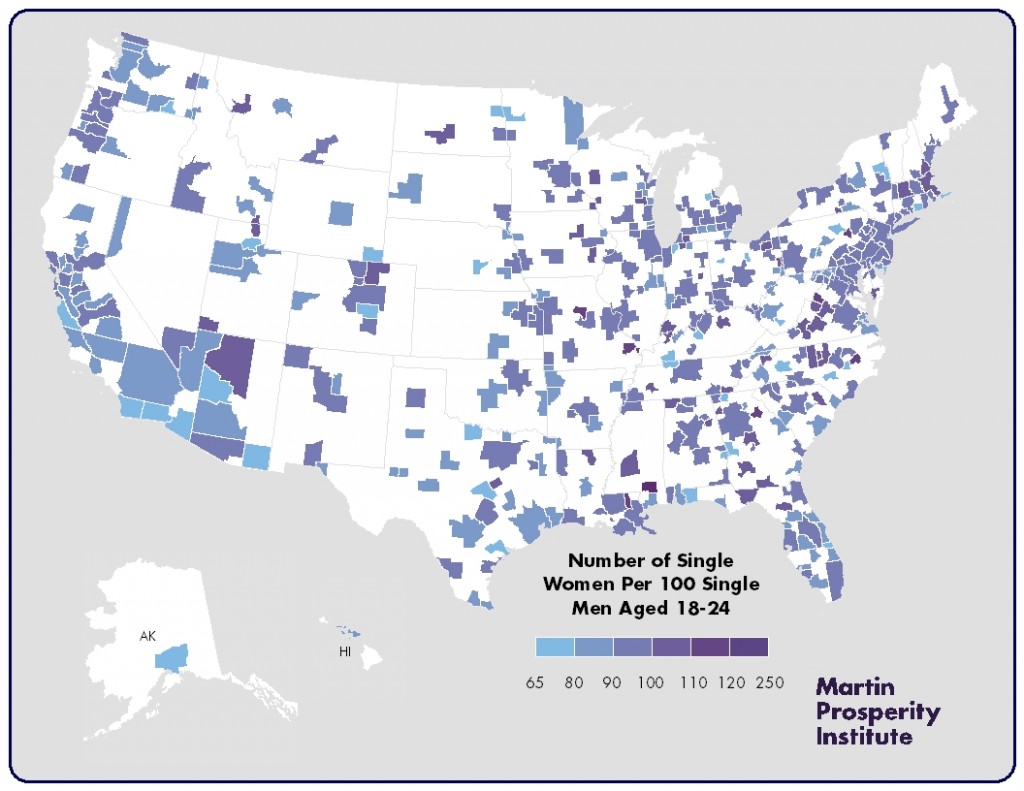 Singles Maps 2015 Edition – Overall and normalized for population ...