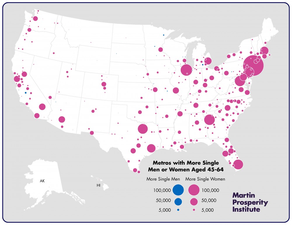 Singles Maps 2015 Edition – Overall and normalized for population ...
